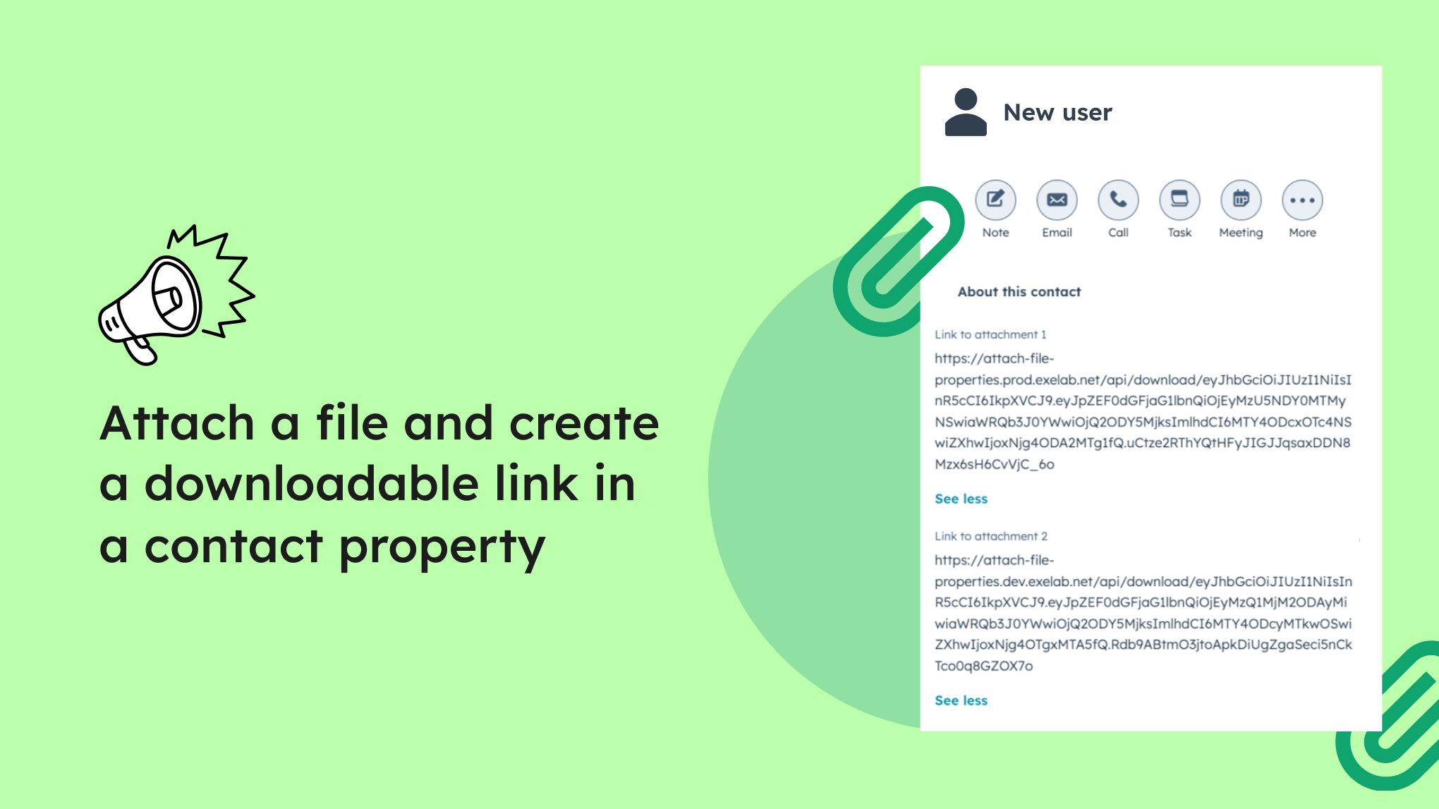 Attach files in Properties HubSpot Integration | Connect Them Today