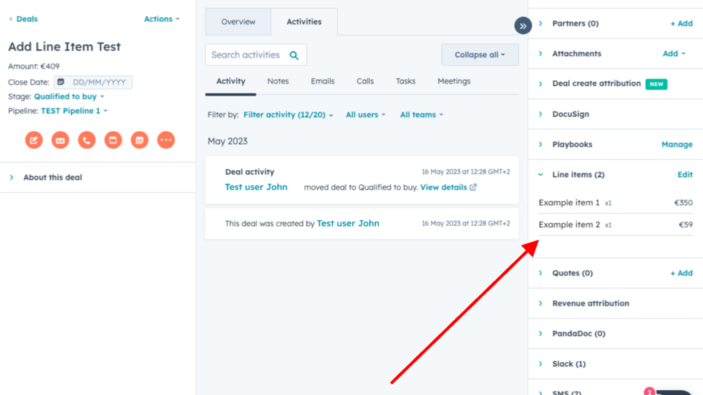 Add Line Item to Deal HubSpot Integration | Connect Them Today